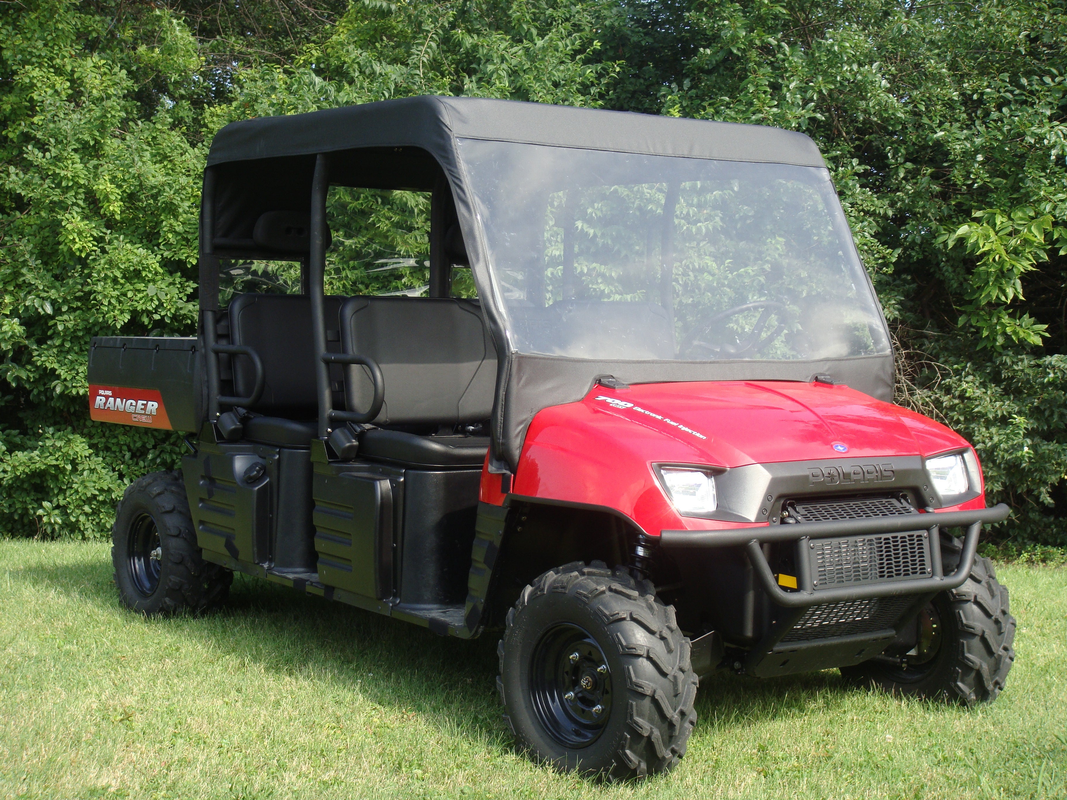 Polaris Ranger Crew 700 2008 2009 Vinyl Windshield Top Rear Combo Polaris Ranger Crew 700 2008 2009 Vinyl Windshield Top Rear Combo