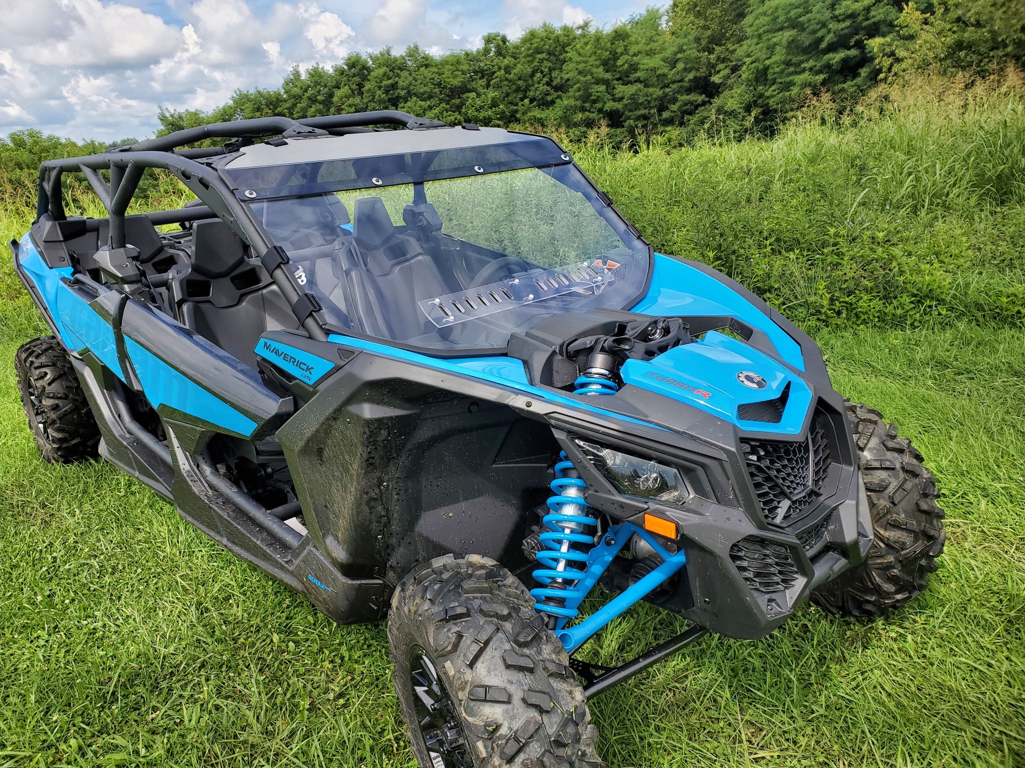 Can-Am Maverick X3 Max - 2 Pc Windshield with Tinted Visor w/Hard Coat ...