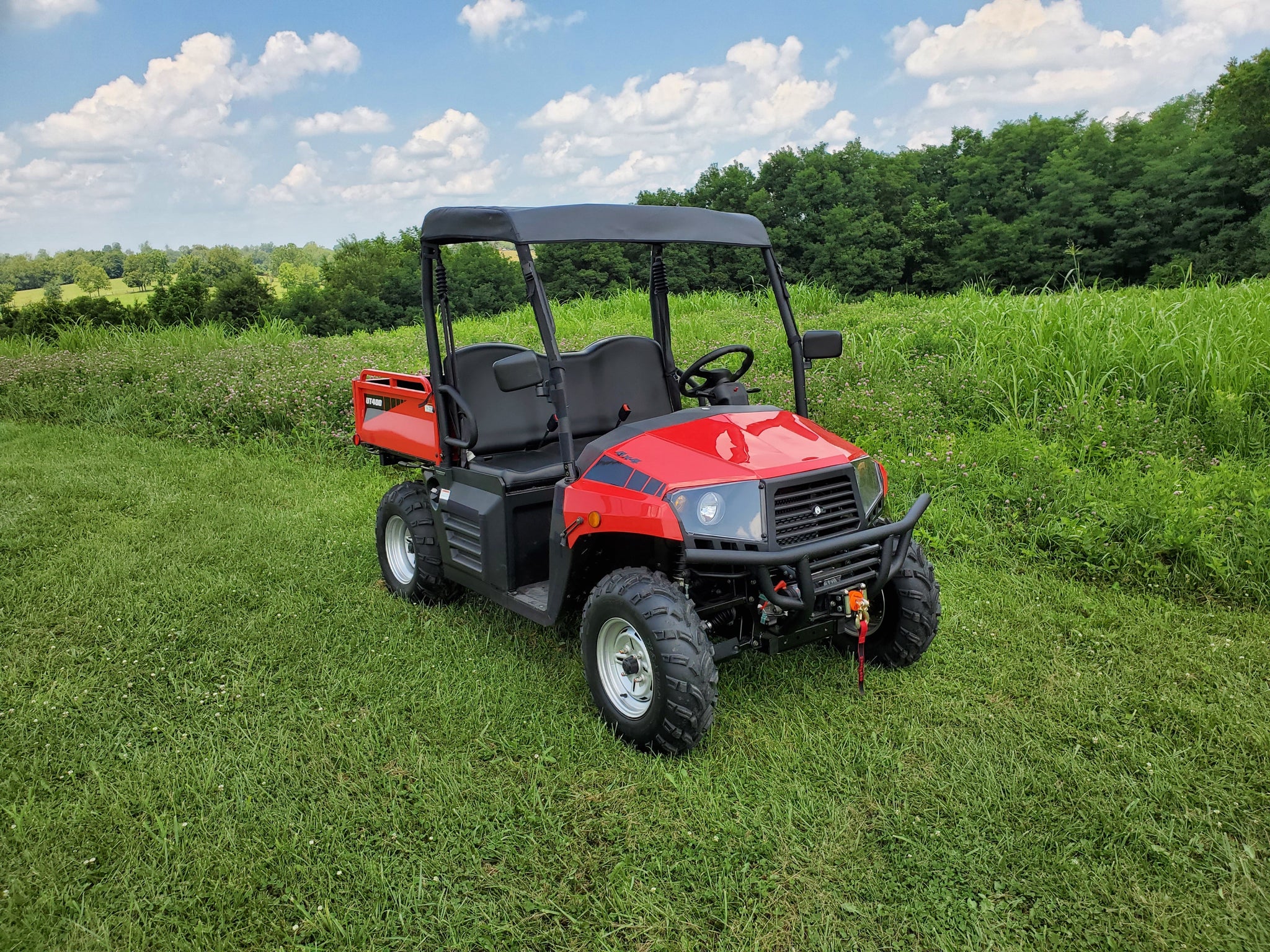 Coleman UT400/HiSun HS 400 - Soft Top for Hard Windshield – 3 Star UTV