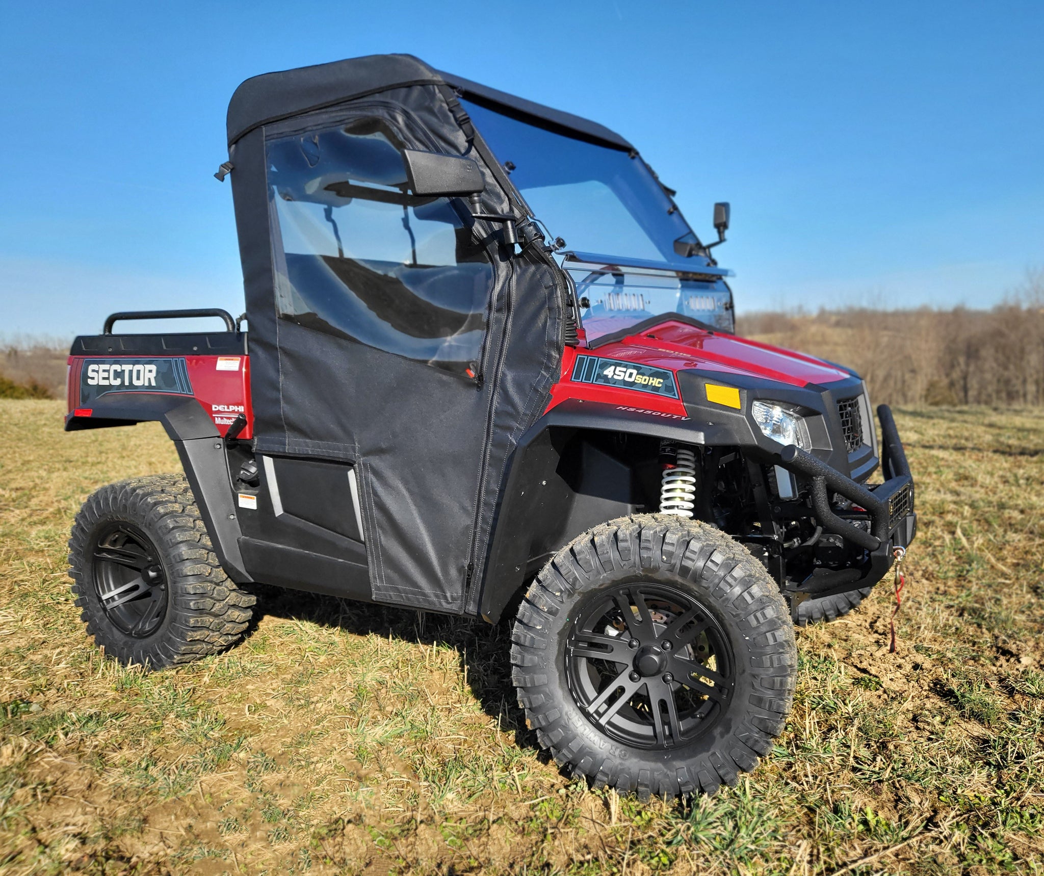 HiSun Sector 450 - Full Cab Enclosure for Hard Windshield – 3 Star UTV