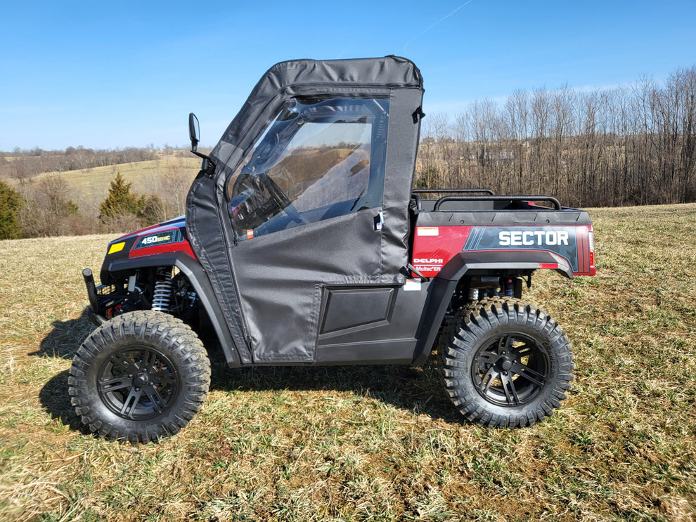 3 Star UTV HiSun Sector 450 Soft Doors - Durable & Versatile