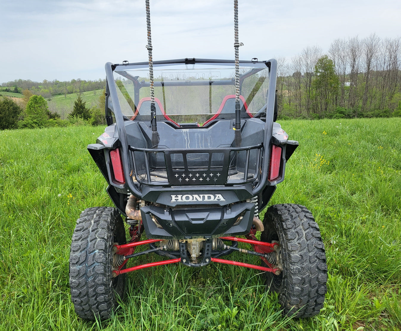 Honda Talon 2-Seater - 1-Pc Lexan Back Panel w/Vent Option – 3 Star UTV