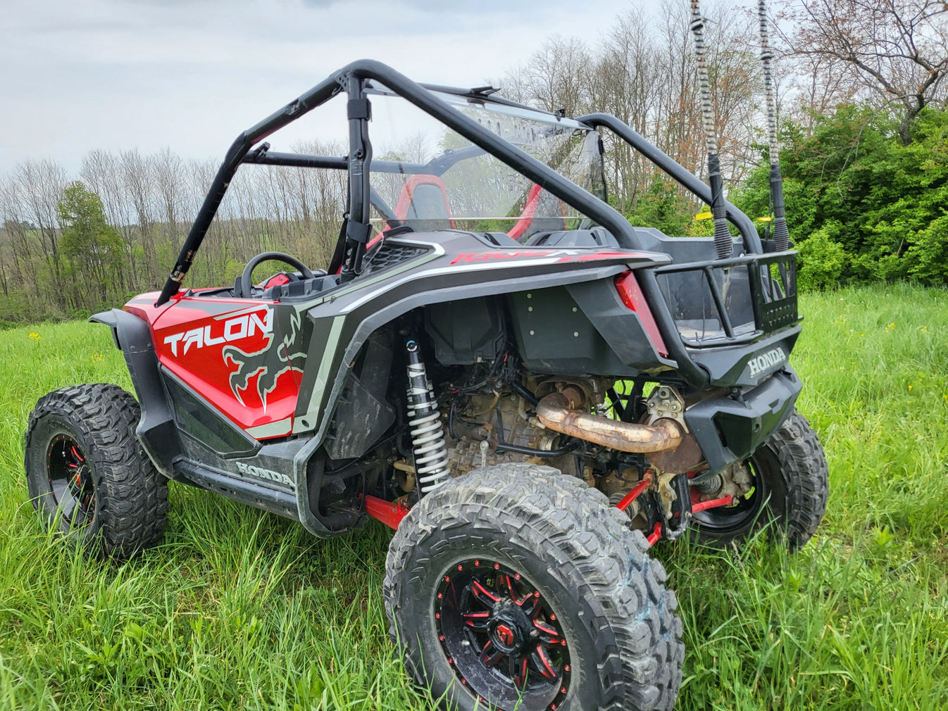 Honda Talon 2-Seater - 1-Pc Lexan Back Panel w/Vent Option – 3 Star UTV