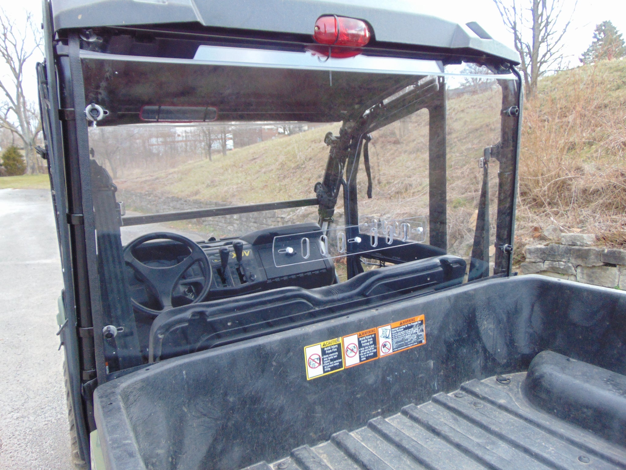 John Deere Gator 850i/860i - 1 Pc Lexan Back Panel w/Vent Option – 3 ...