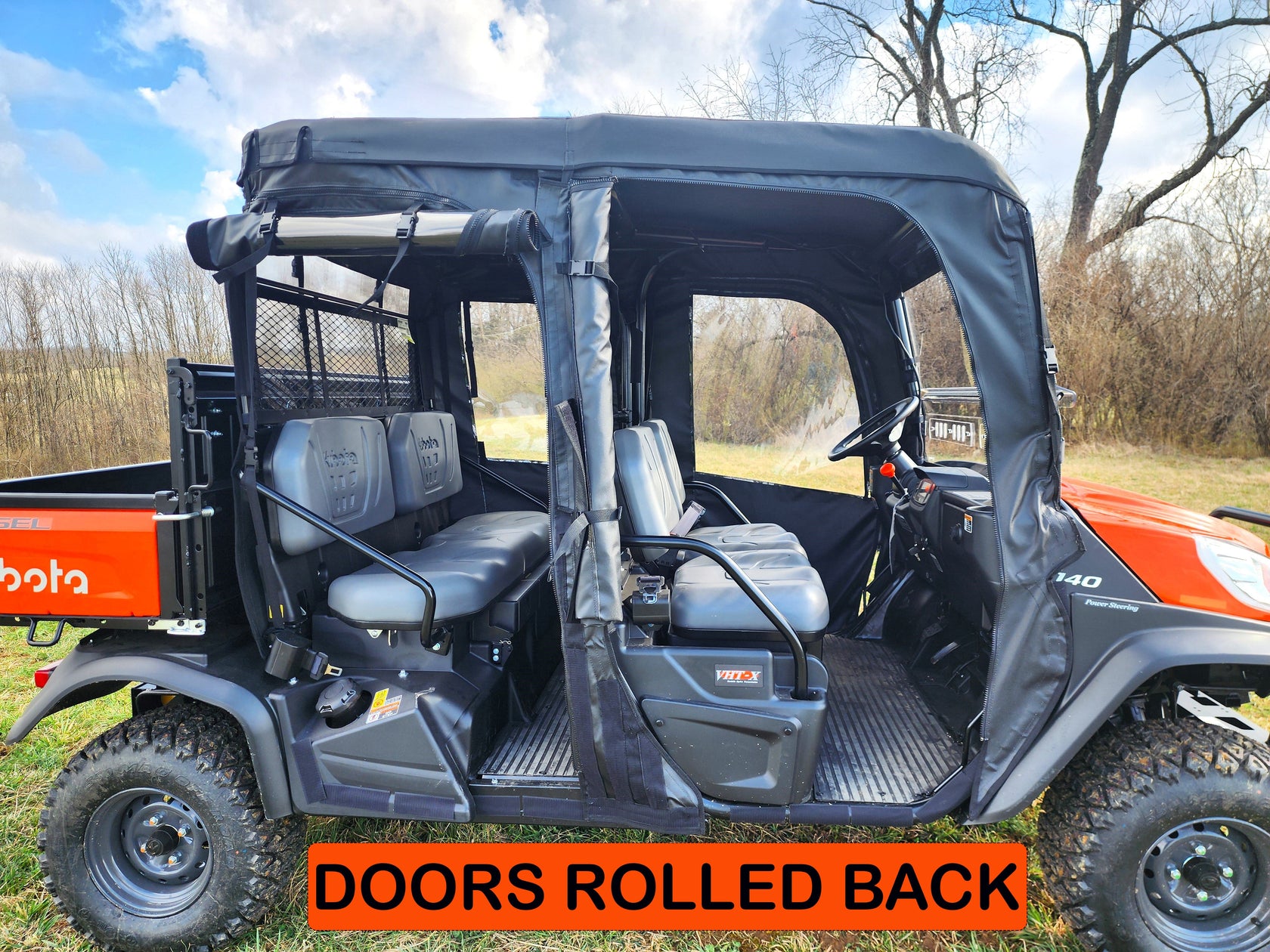 Kubota RTV X1140 Soft Doors by 3 Star UTV - Fitment for 2016-2025 Seri