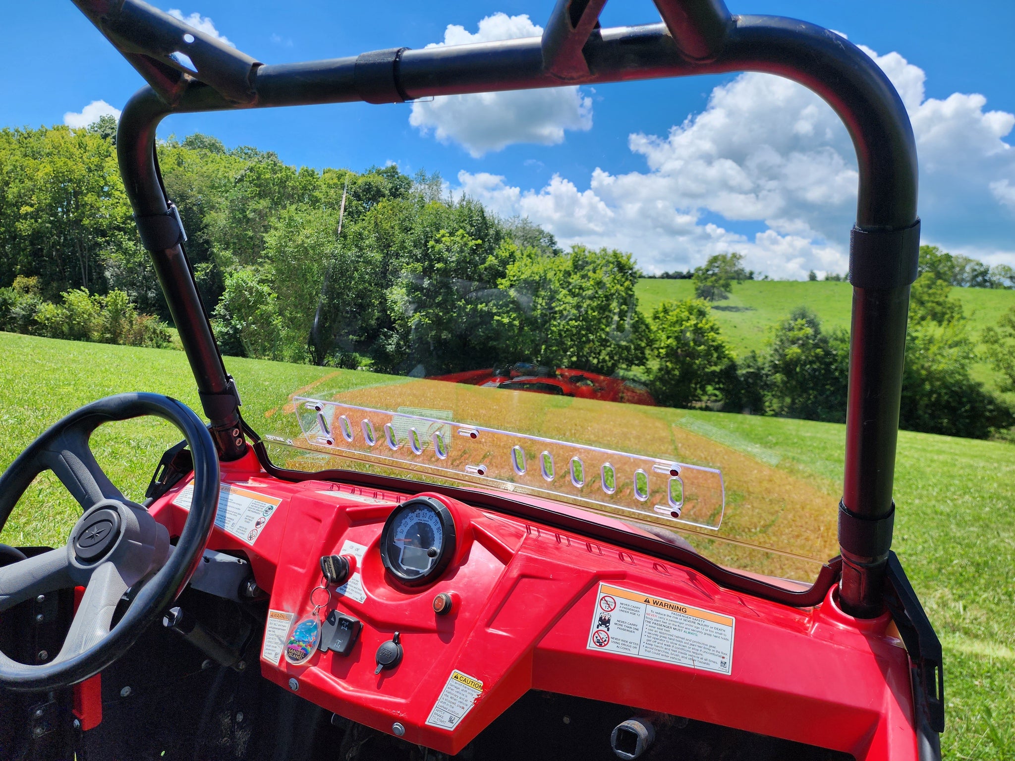 Polaris RZR 570/800/900 - 1 Pc Windshield with Clamp and Vent Options ...